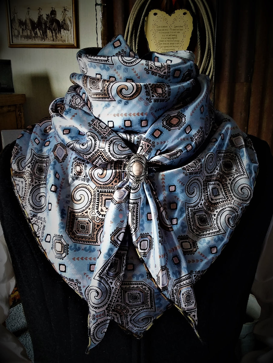 Wild Rag - Baby Blue & Light Brown #12 – Cowgirl Dreamin Wild Rags