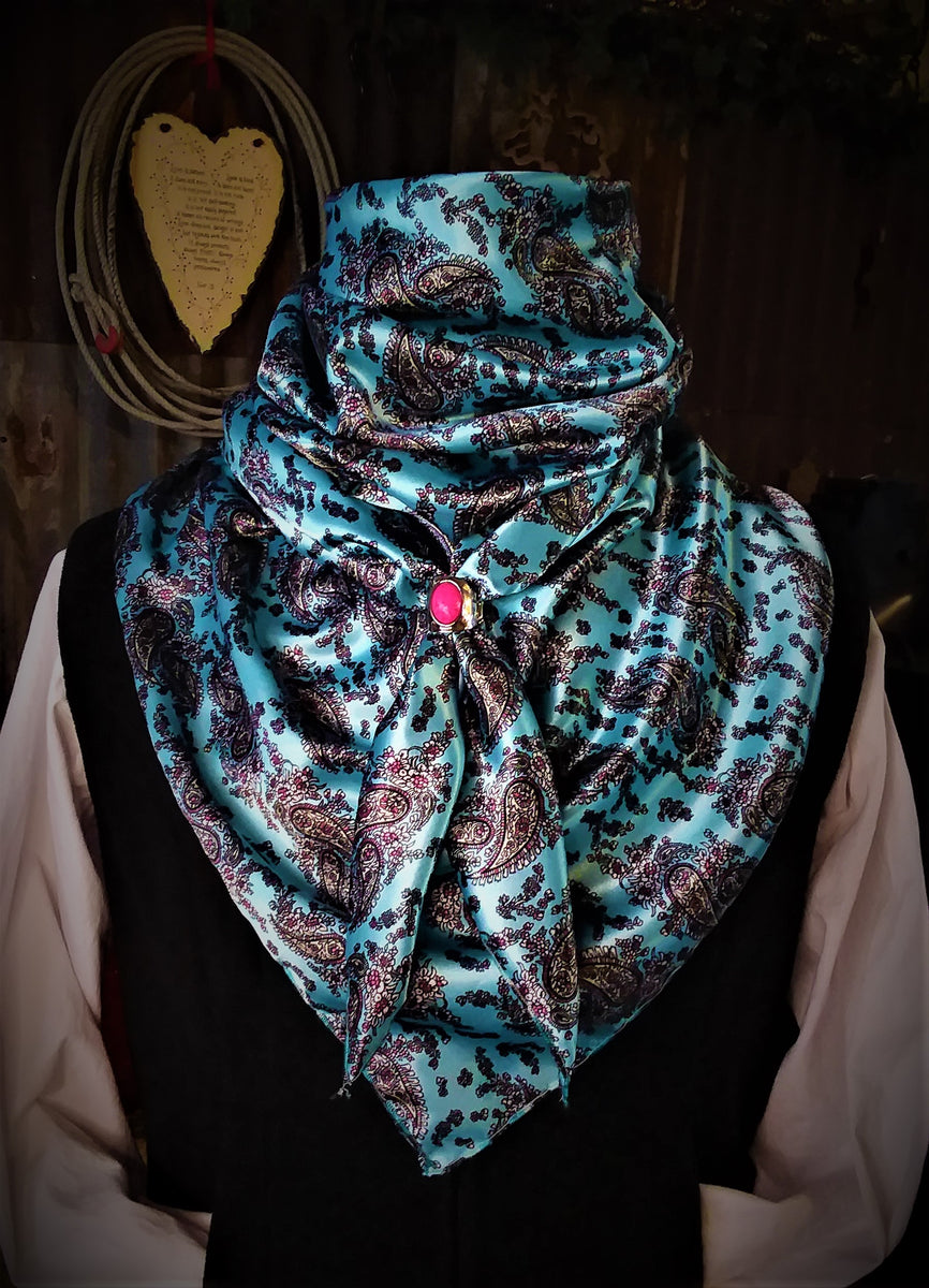 Wild Rag - Turquoise Squeeze Paisley #18 – Cowgirl Dreamin Wild Rags